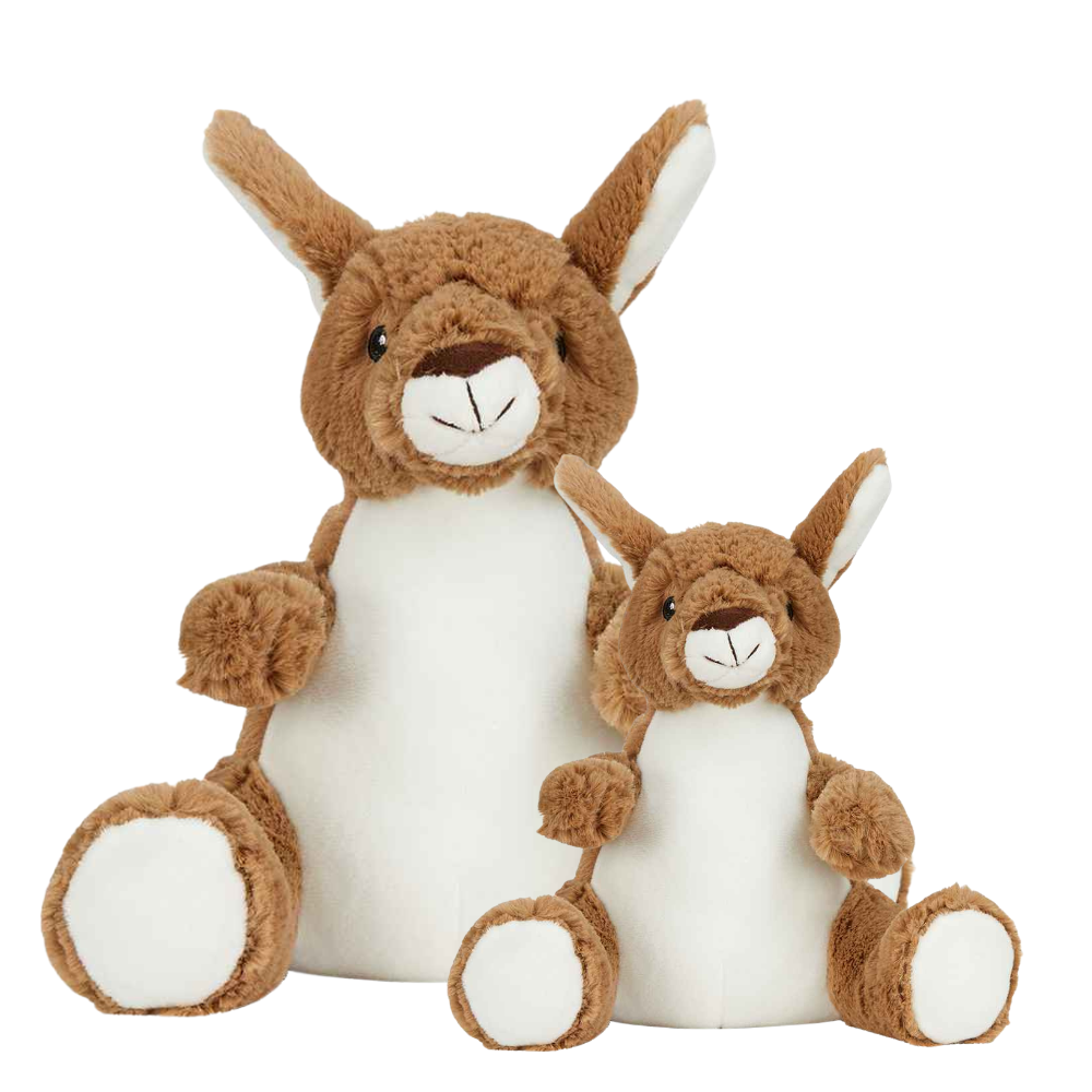 Personalised Kangaroo Animal Teddy Cuddle Toy Plushie | Perham Prints
