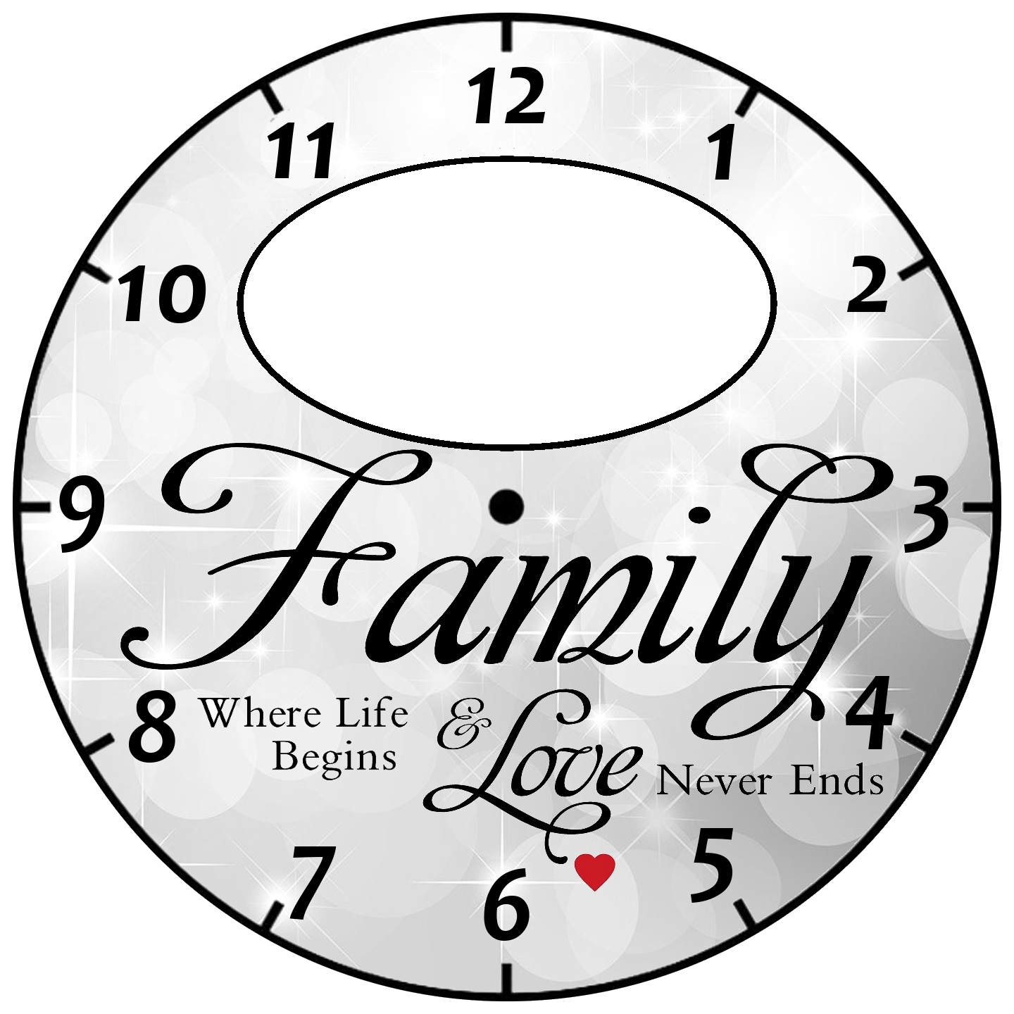 Family Clock Upload Your Photo | Perham Prints